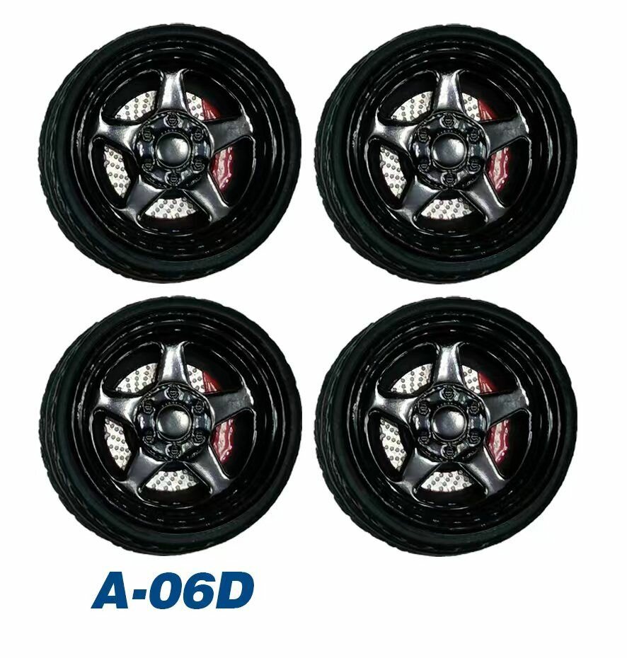 1:64 COOLCARIFUN Custom Alloy Wheels 10.5mm Обновленные диски "Шёлковое скольжение" для масштабных моделей