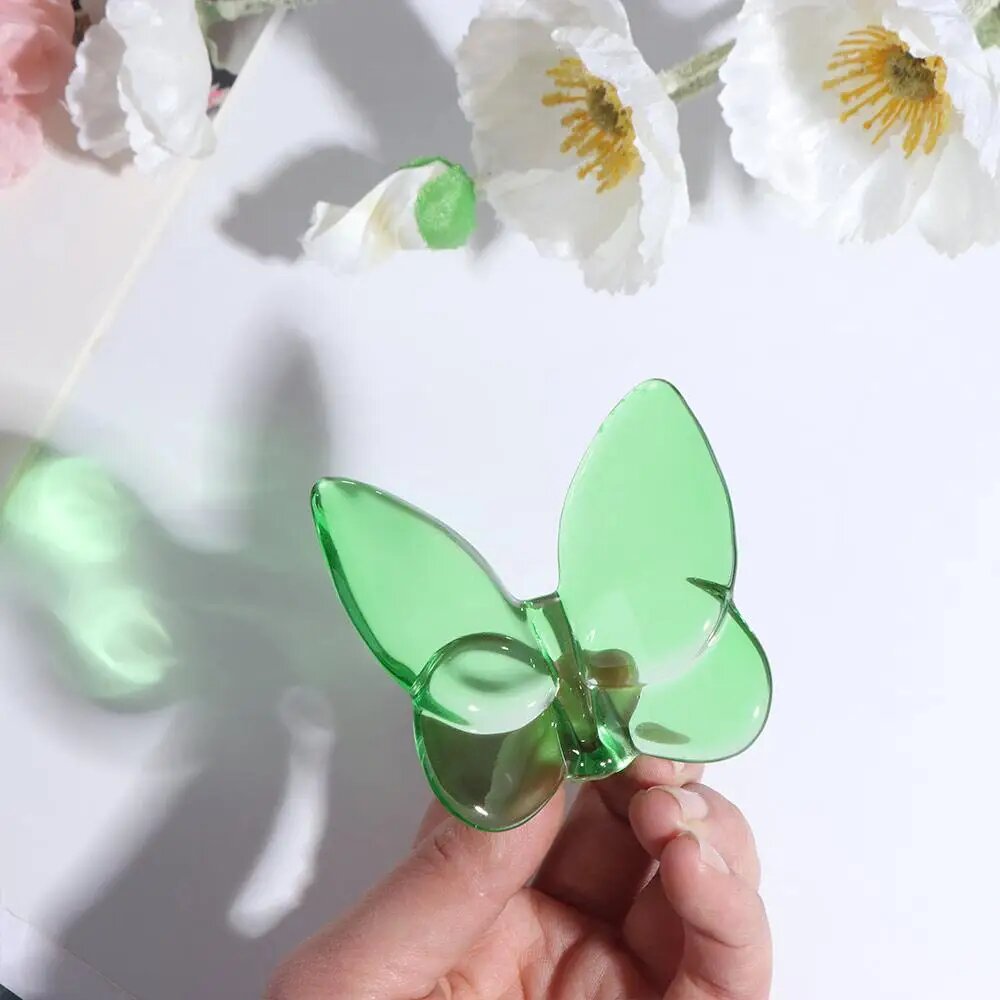 Многоцветные хрустальные бабочки Зеленый, Green-S