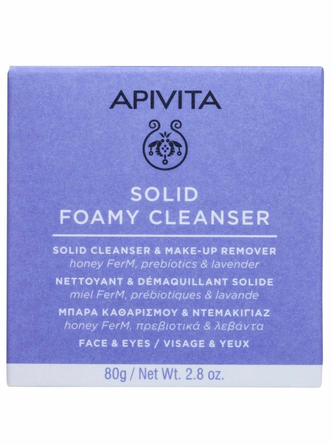 Апивита Крем-мыло для очищения и снятия макияжа, 80 гр | APIVITA Cream soap