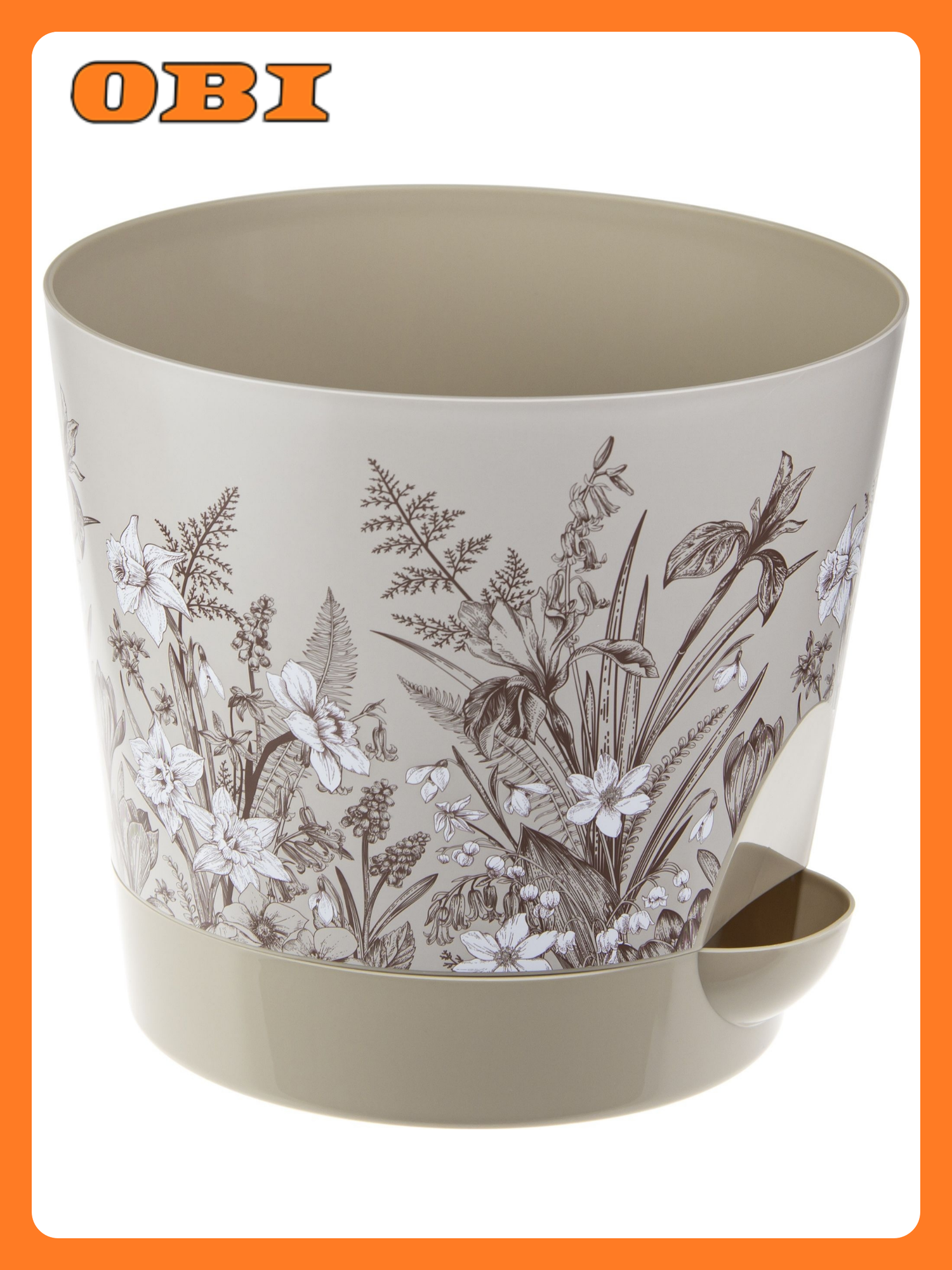 Кашпо НИКА деко IDEA D12, пластик, для орхидеи, дренажные отверстия, с поддоном