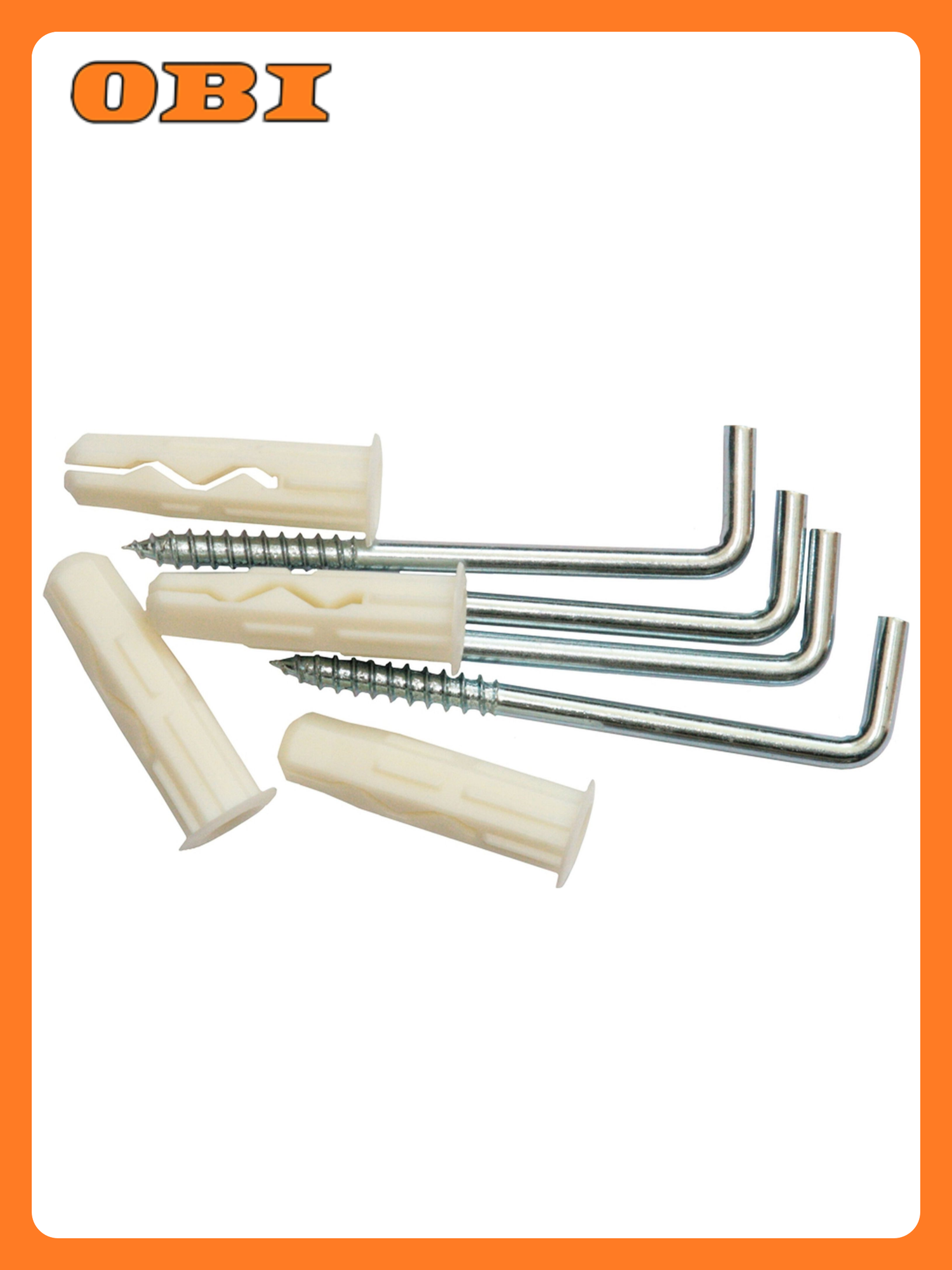 Дюбель европартнер MULTI 10x40 мм с крюк-шурупом 4,5х80 мм 4 шт