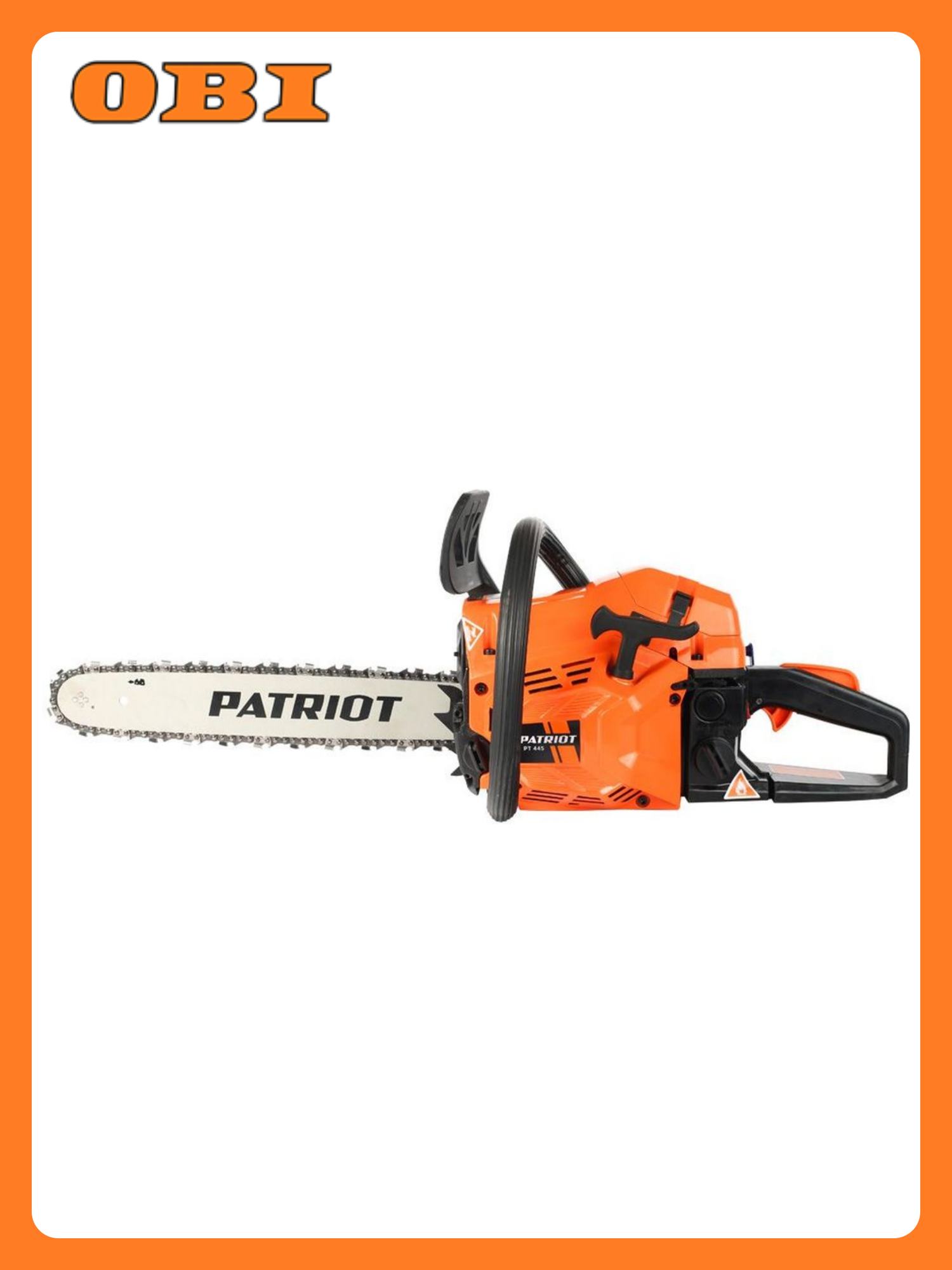 Бензопила PATRIOT 220104445 PT 445, шина 40см, 2.9 л. с антивибрационная система
