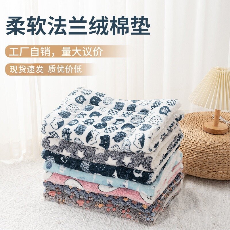 Утолщенный коврик для домашних животных для зимнего тепла в доме, универсальный плюшевый коврик для будки, доступный