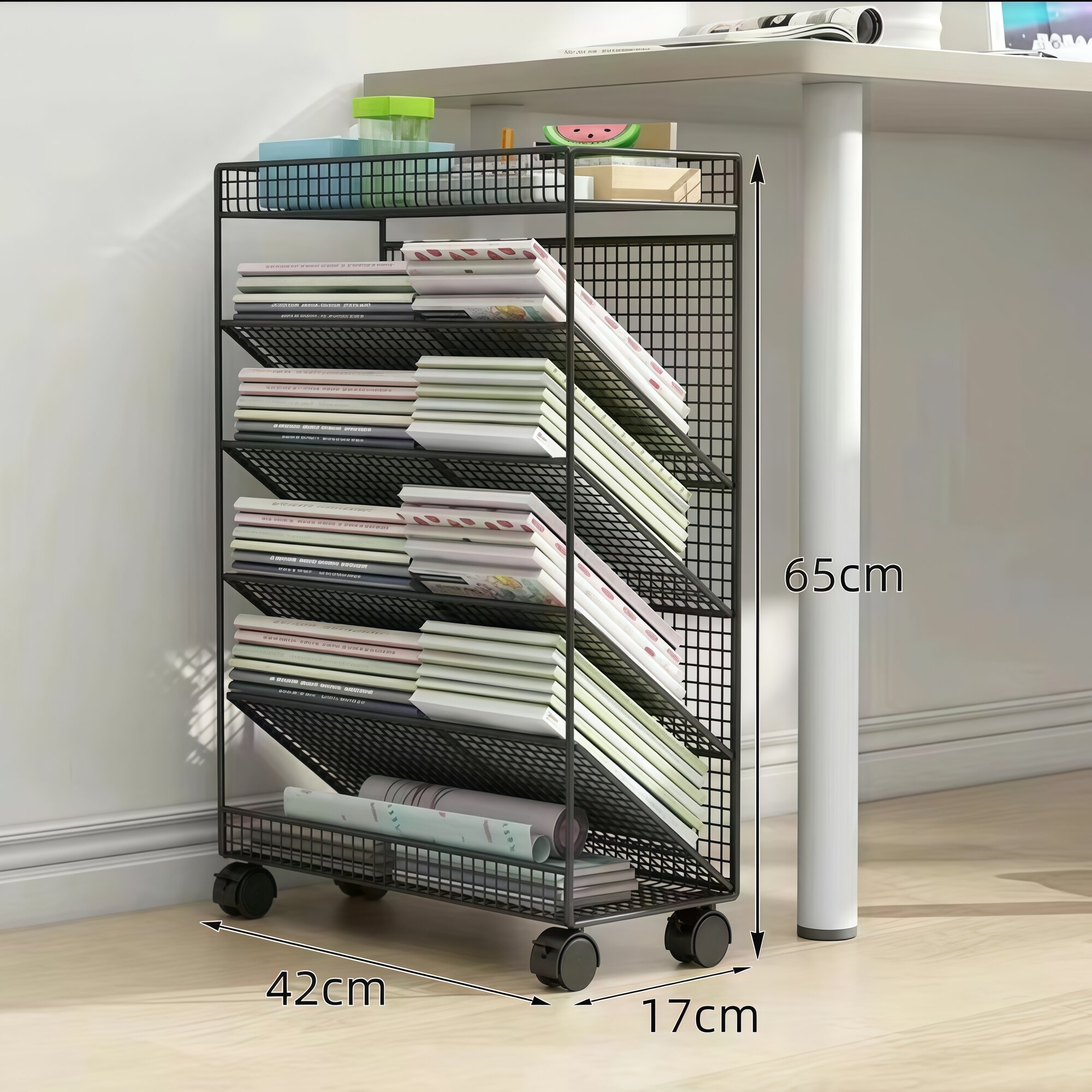 Шкаф книжный "Китайская традиция", 42×17×65cm，Первая картинка，чёрный