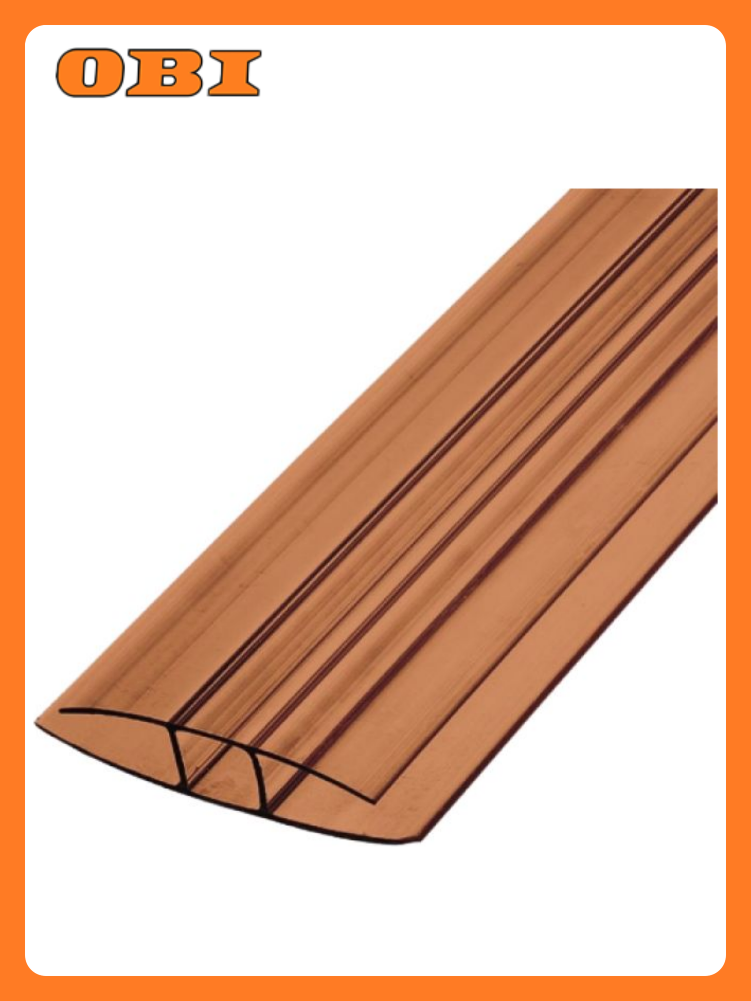 Профиль стыковочный 6345846863445, для теплицы, пластиковый, 3000x10 мм