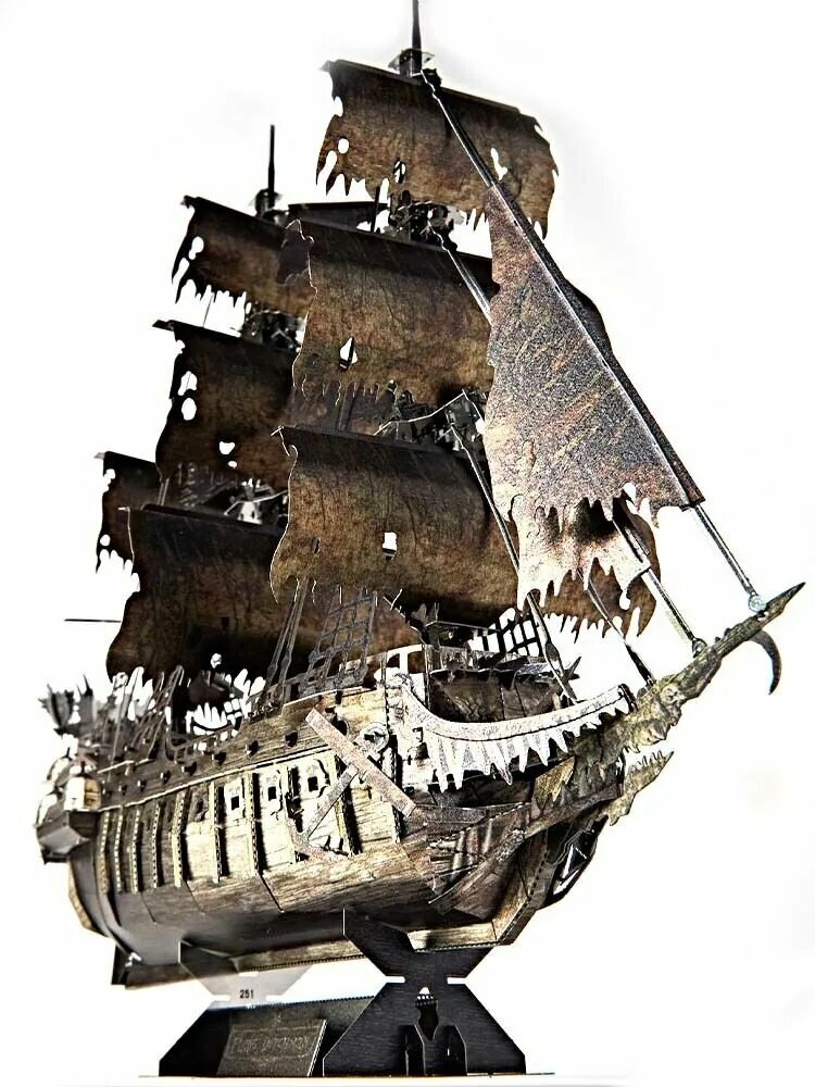 3D металлическая головоломка, корабль пиратов Карибского моря "Летучий голландец , модель для сборки своими руками