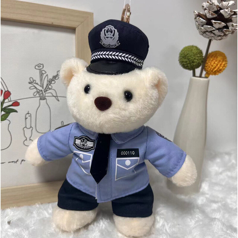 Завод в наличии Полицейский медведь Плюшевая кукла Кулон для активного отдыха Сопровождающий подарок Дорожная полиция