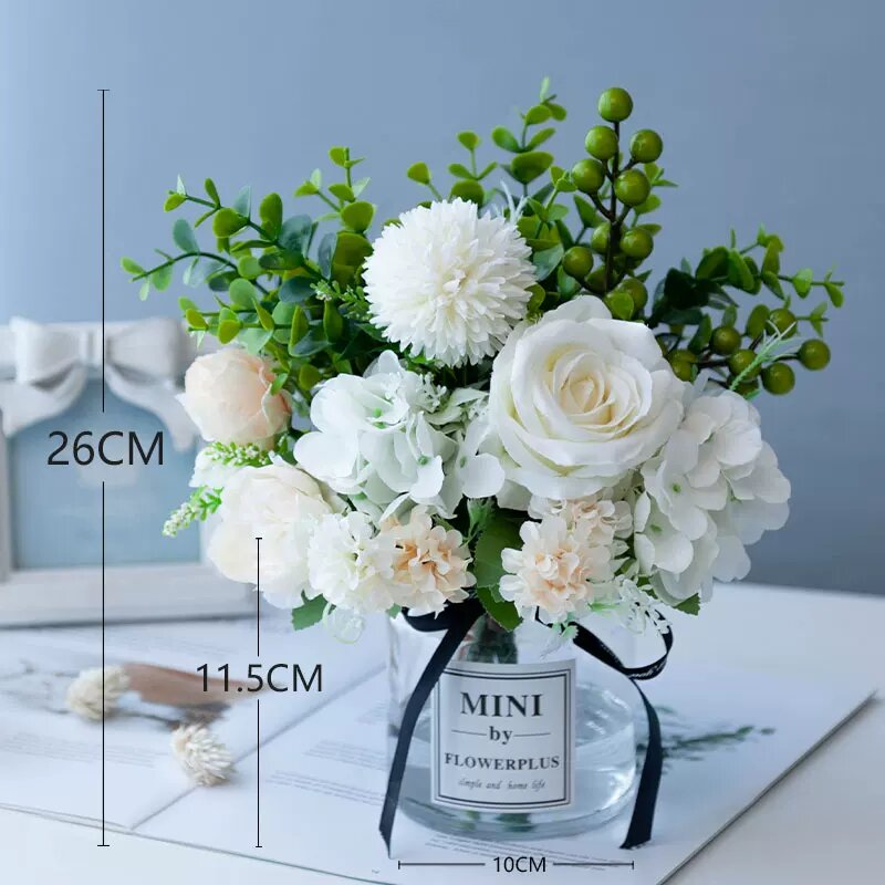 Искусственные цветы в стиле Моранди, свежий скандинавский и японский стиль, элегантные искусственные цветы для