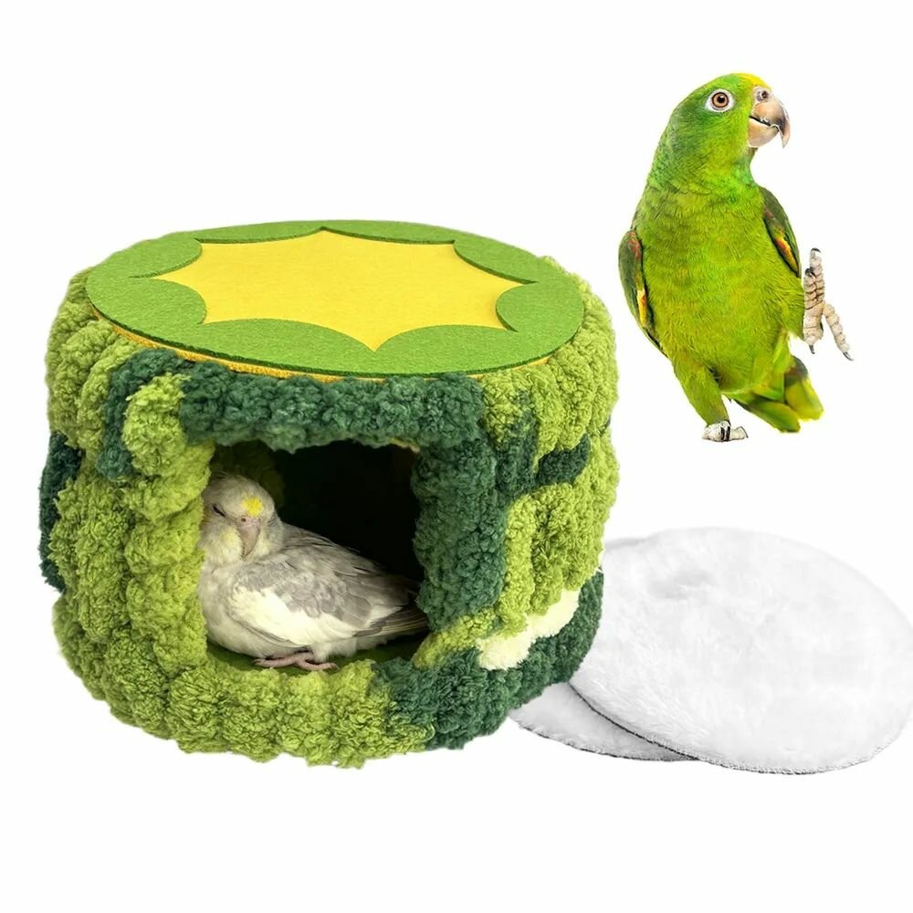 Теплое плюшевое птичье гнездо для попугая, осенне-зимняя клетка, клетка разведения мелких животных