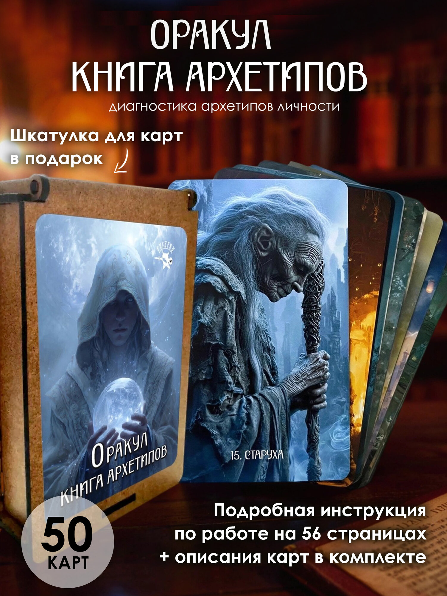 Гадальная колода карт для раскладов оракул Книга архетипов
