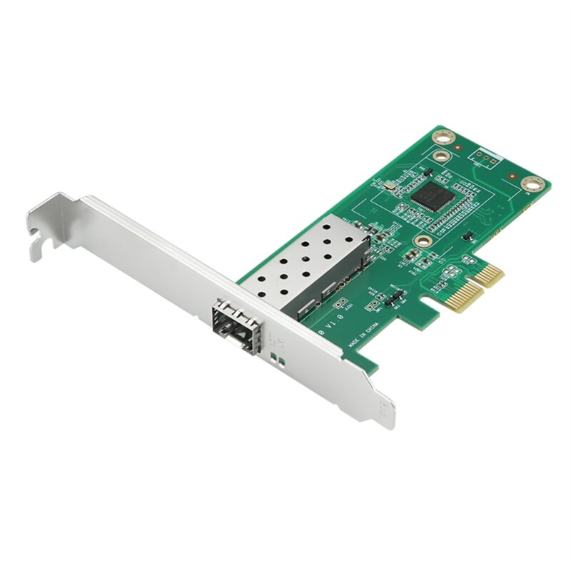 Сетевая Карта PCIExpress x1 по Оптоволокну SFP 10/100/1000 Мбит/с Gigabit Ethernet Lan Card Chip для Настольных Аксессуаров
