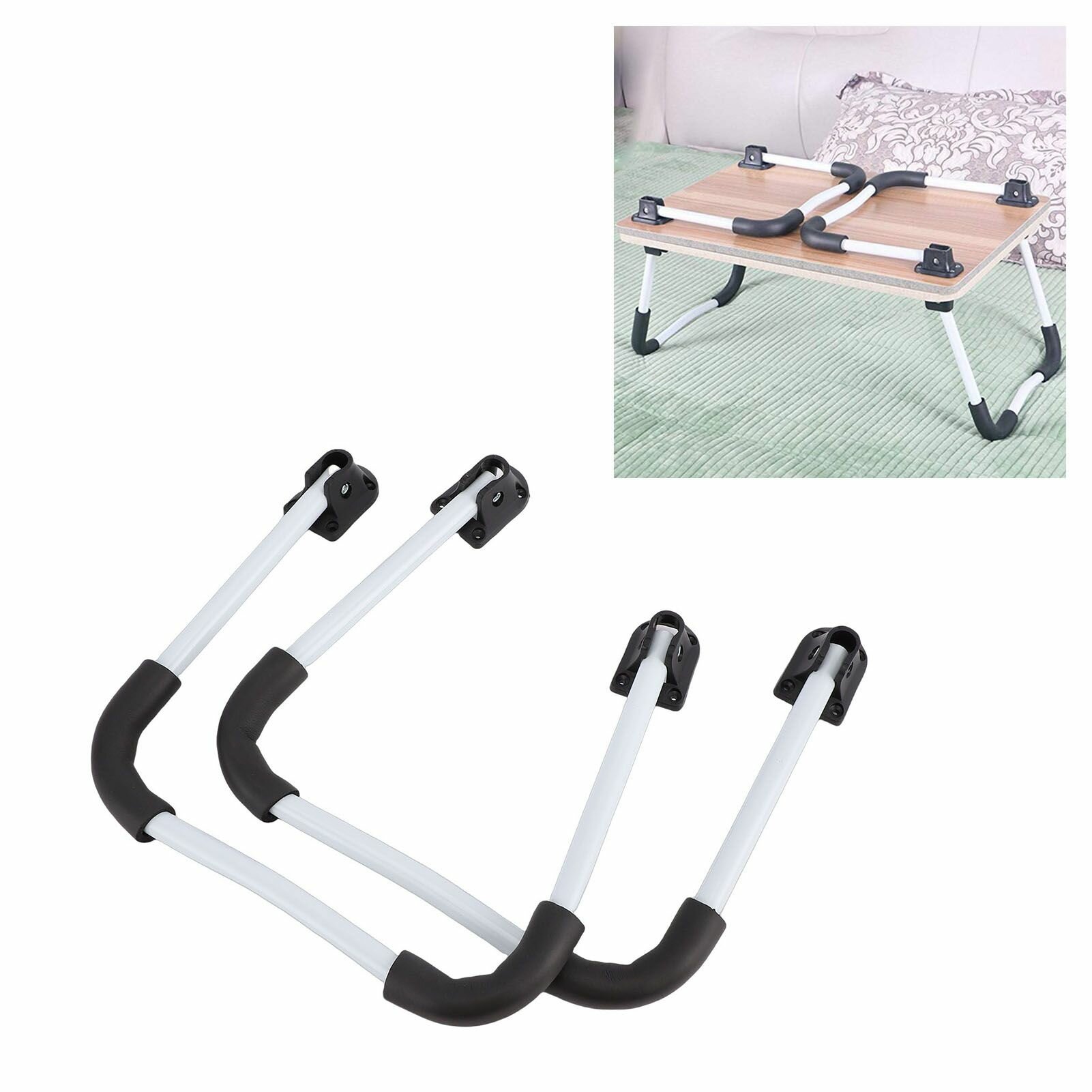 Набор складных ножек для стола и кронштейнов для ножек на открытом воздухе (новые w-образные с черными нескользящими накладками)