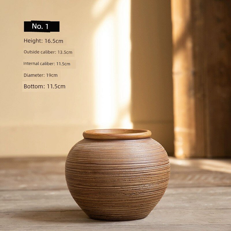 Большая напольная ваза из керамики в современном минималистичном стиле, китайская, для цветочных композиций,