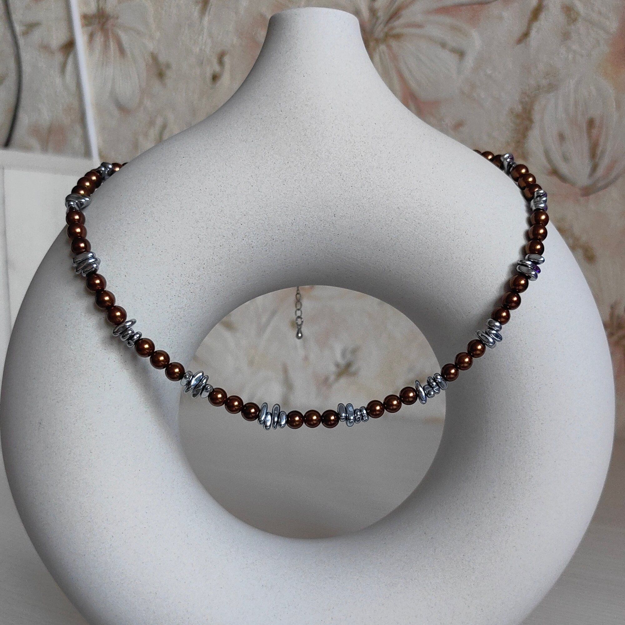 Бусы, гематит