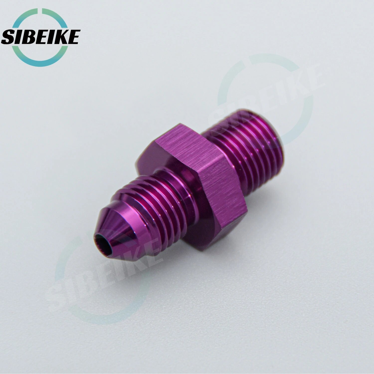 Универсальный прямой штуцер M10 * 1,0 AN3 с наружной резьбой NPT для топливного и воздушного шланга, переходник для трубы, фитинг для масляного радиатора фиолетовый