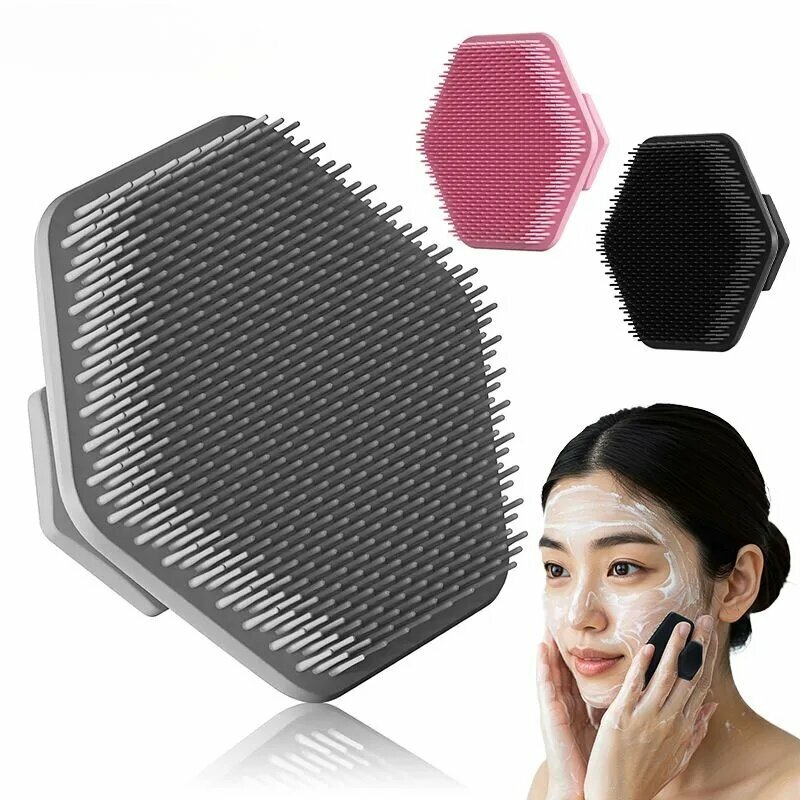 Щетка для умывания лица, Силиконовая щеточка для очищения, Спонжа для умывания