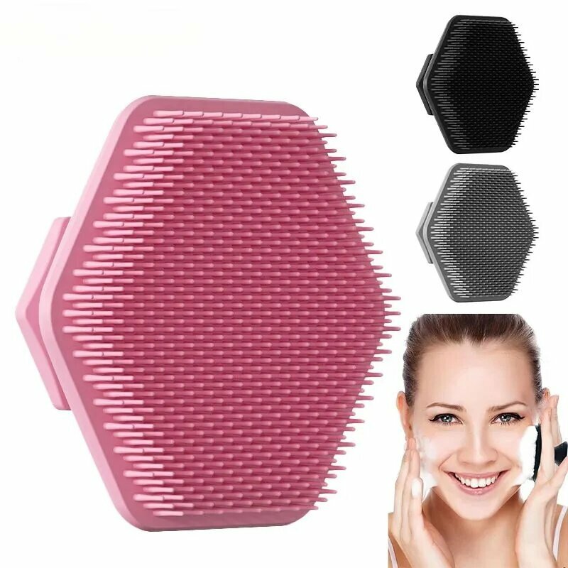 Щетка для умывания лица, Силиконовая щеточка для очищения, Спонжа для умывания