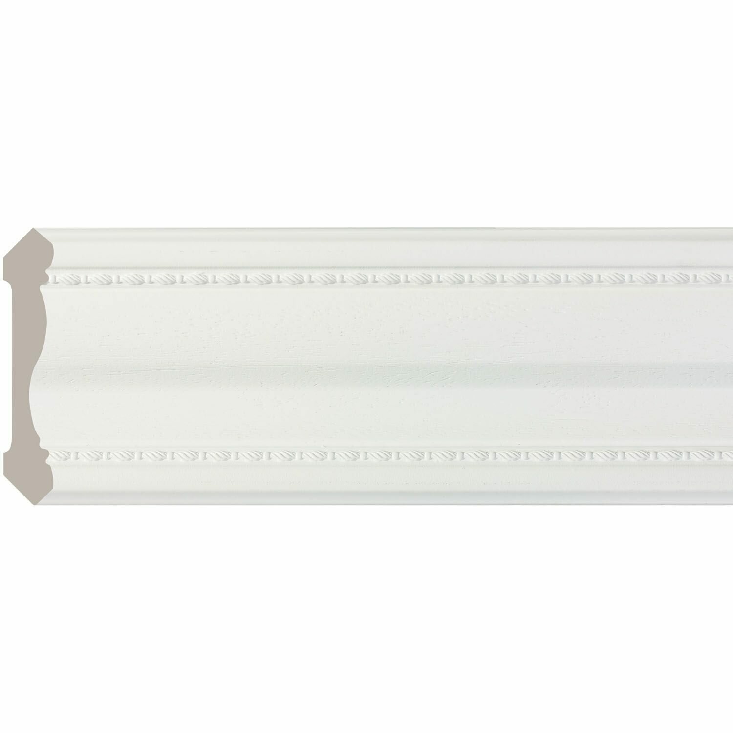 Плинтус потолочный, карниз, интерьерный багет, набор 2шт. 71х100х1100мм Белый матовый Cosca 178-16