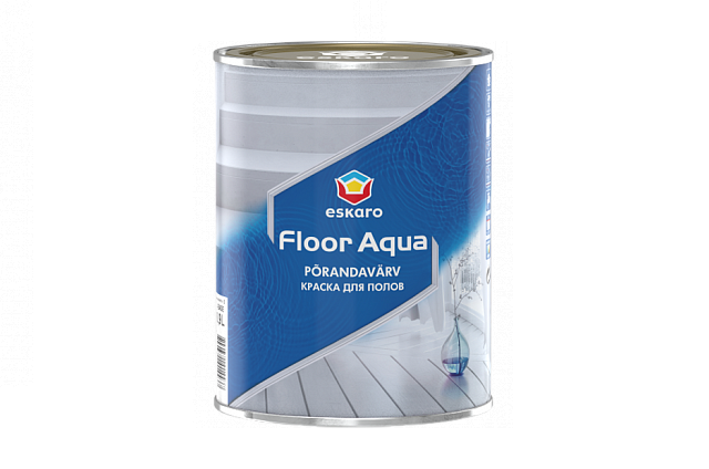 Краска ESKARO Floor Aqua для полов, водоразбавляемая, акриловая, База А (белая) 0,9л