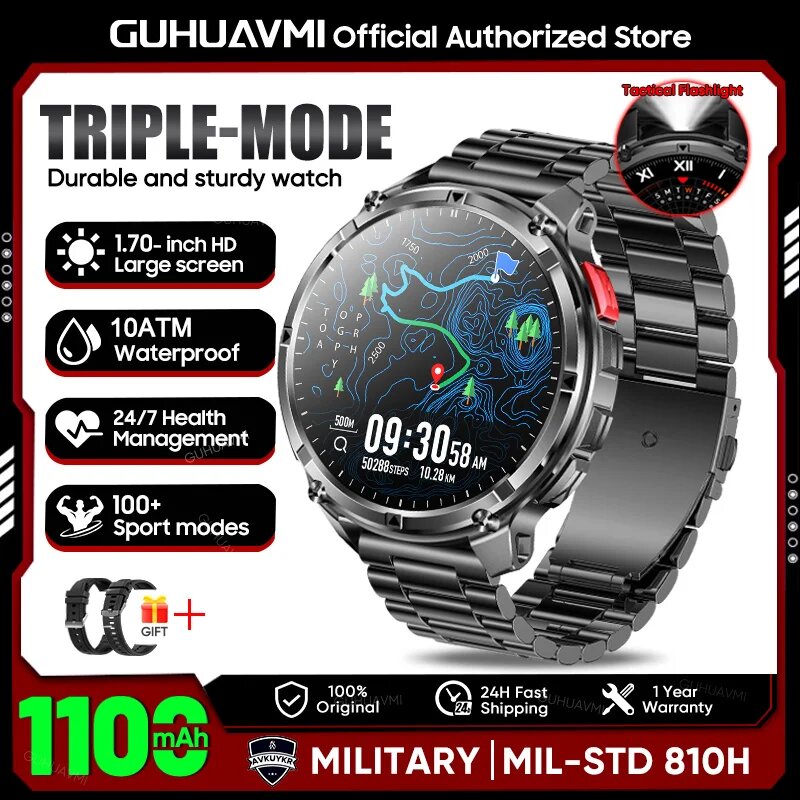 Мужские умные часы T-Rex3 Ultra Black Steel 2A