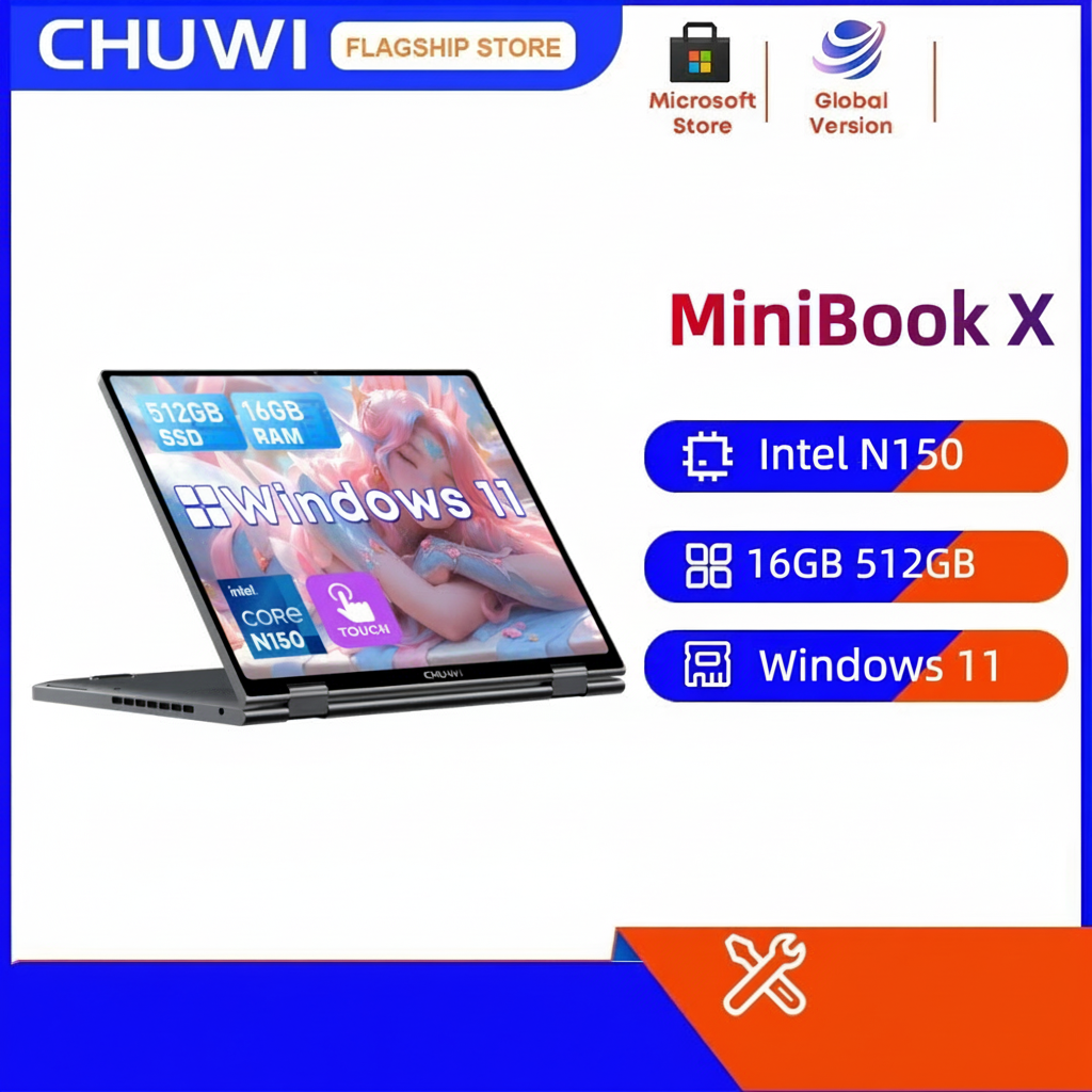 Ноутбук Chuwi MiniBook X, 17", 16/512ГБ, Celeron N4020, Intel UHD, Windows