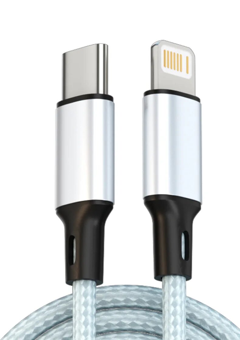 Кабель USB-C - Lightning, 1 м, серебристый