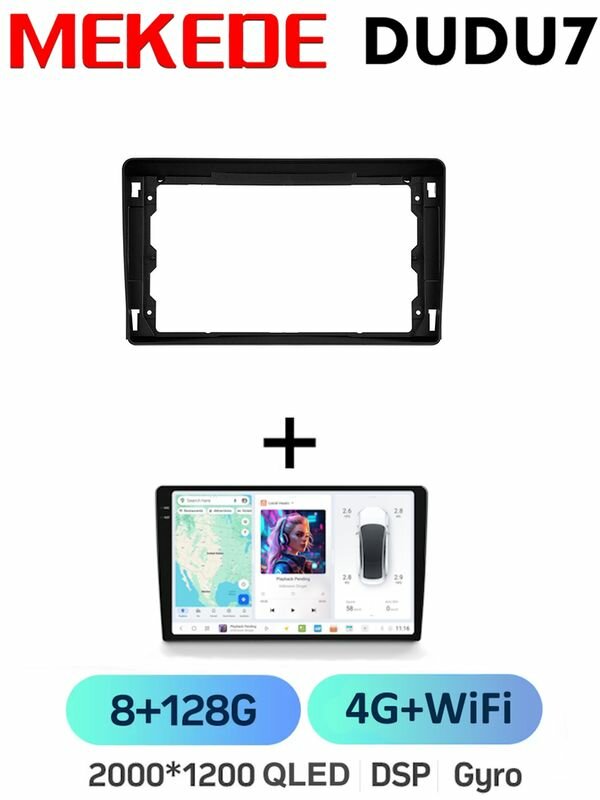 Магнитола Mekede DUDU7 8/128 Gb для Ford Kuga Ford Fusion Transit 1 Kuga 1 2005-2012 carpay Android