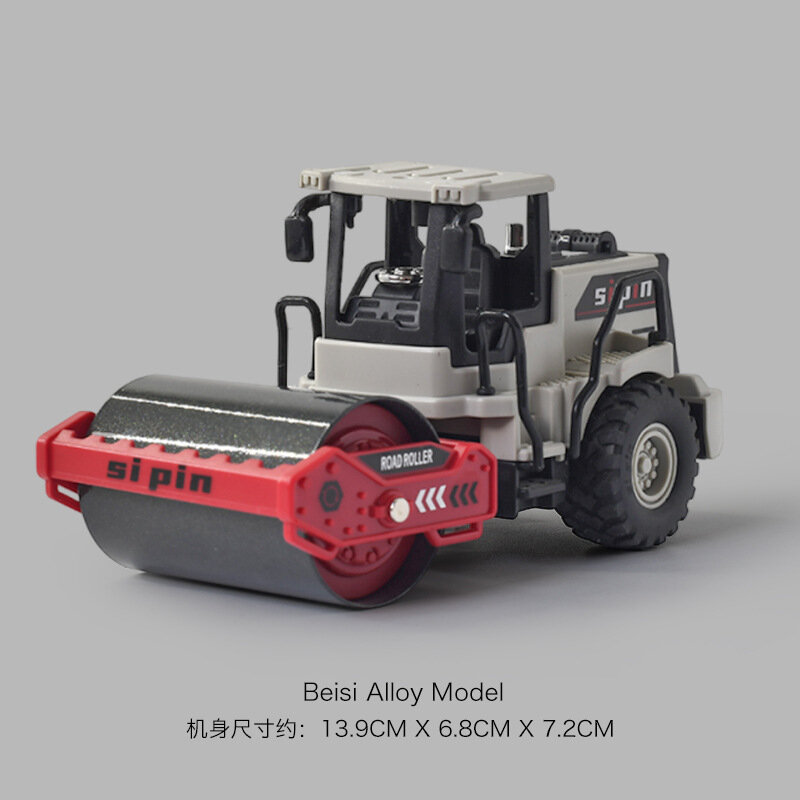 Детский дорожный каток из сплава, игрушечная машинка, строительная техника, дорожный каток, экскаватор, бульдозер, мальчик