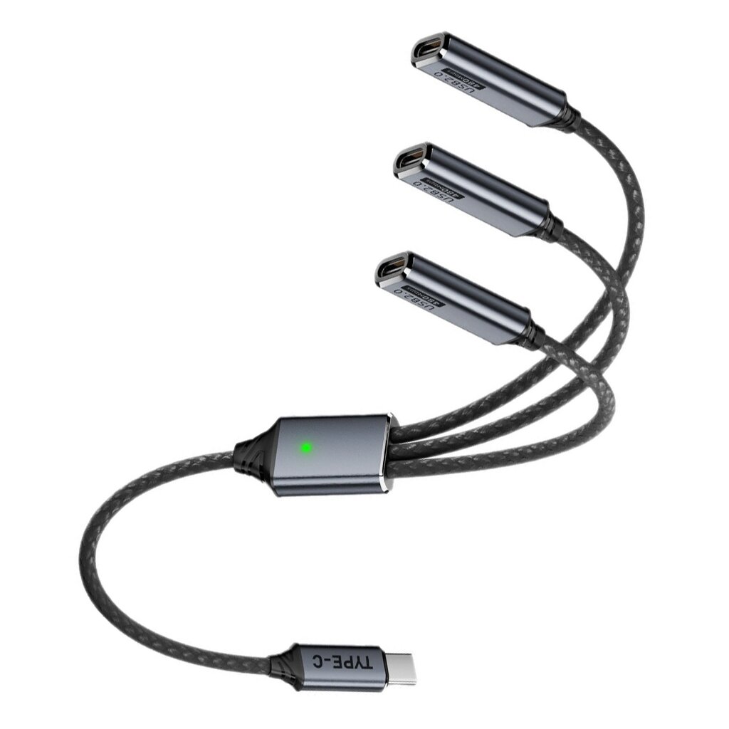 Многофункциональный разветвитель OTG для зарядки и передачи данных Typec-3 Typec-без адаптера