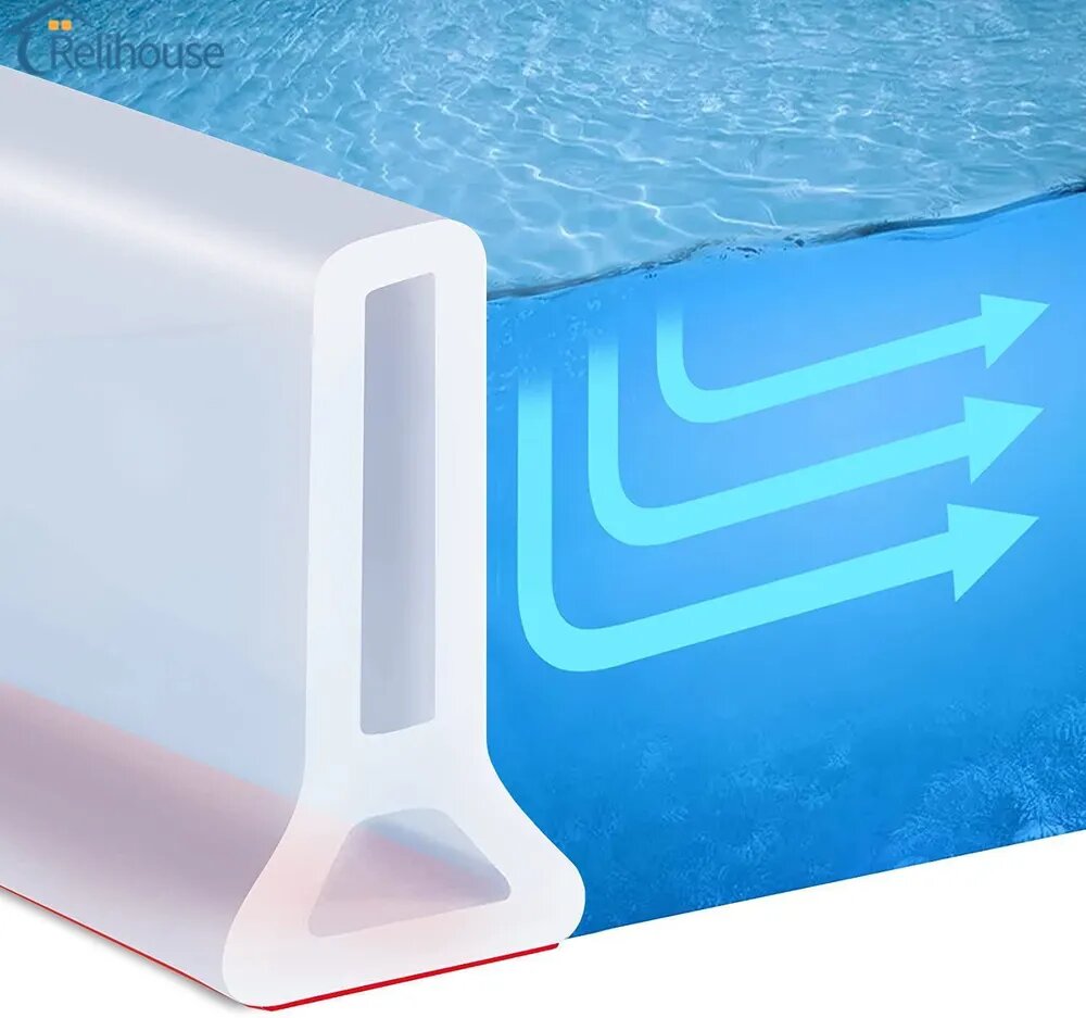 Силиконовый сгибаемый водяной барьер для душа, удерживающая полоса для воды для ванной комнаты, барьер для стиральной машины