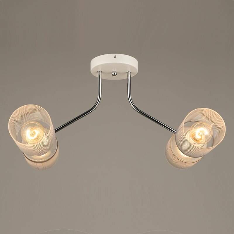 Люстра потолочная росток A3667/4 4x60W E27 h260 цвет хром, белый