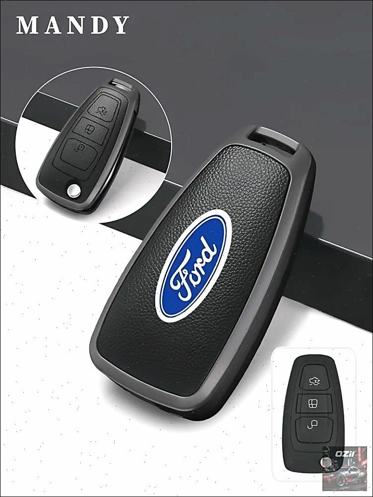 Чехол для автомобильного ключа Ford Focus, RS ST MK3 MK4 Kuga Escape Ecosport, Новая Fiesta Mondeo C-Max /Grand C-Max