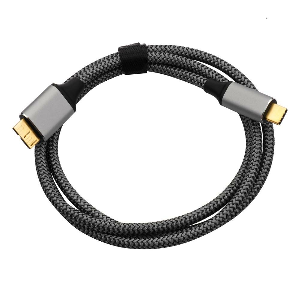 Кабель Type C — MicroB для жесткого диска 5Gbps, Черный - 0.3m