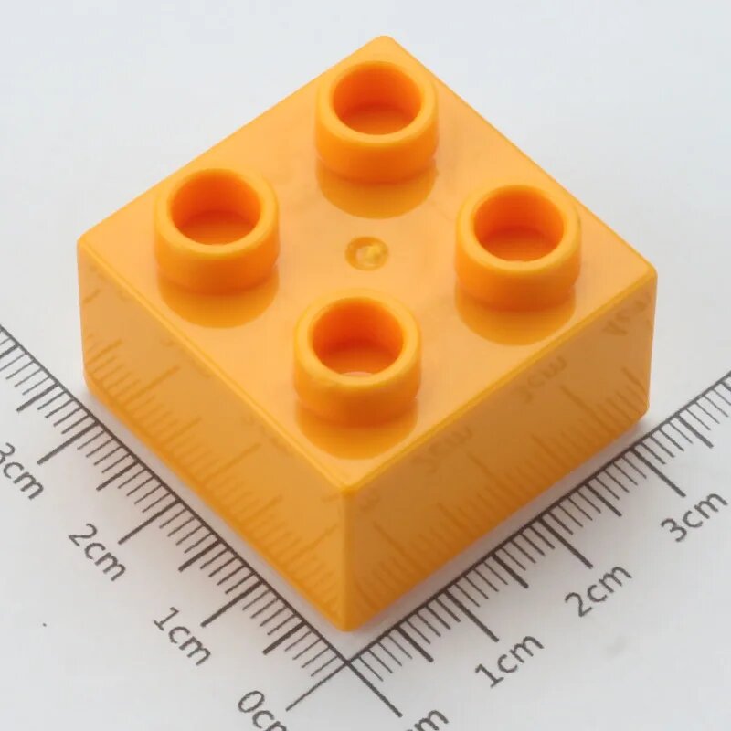 Оранжевые строительные блоки PHILOPT 2x2, 12 шт.