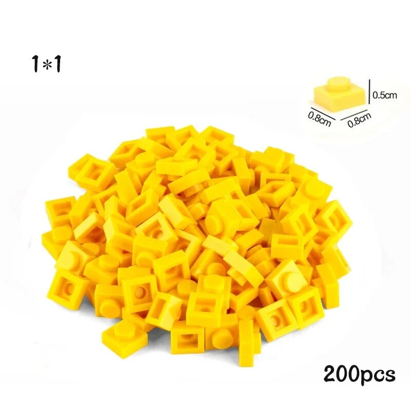 Желтые кирпичи VEK 1x1 (200 шт) 3024-yellow