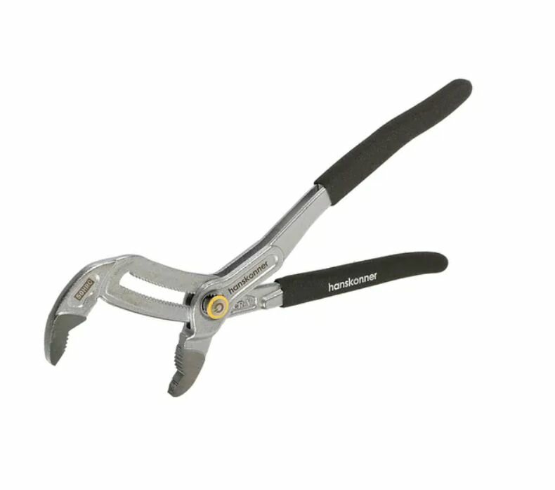 Клещи переставные Hanskonner 250мм, CrV, кнопочный шарнир, раскр. губ. 50мм >43% , HK1020-06-A250