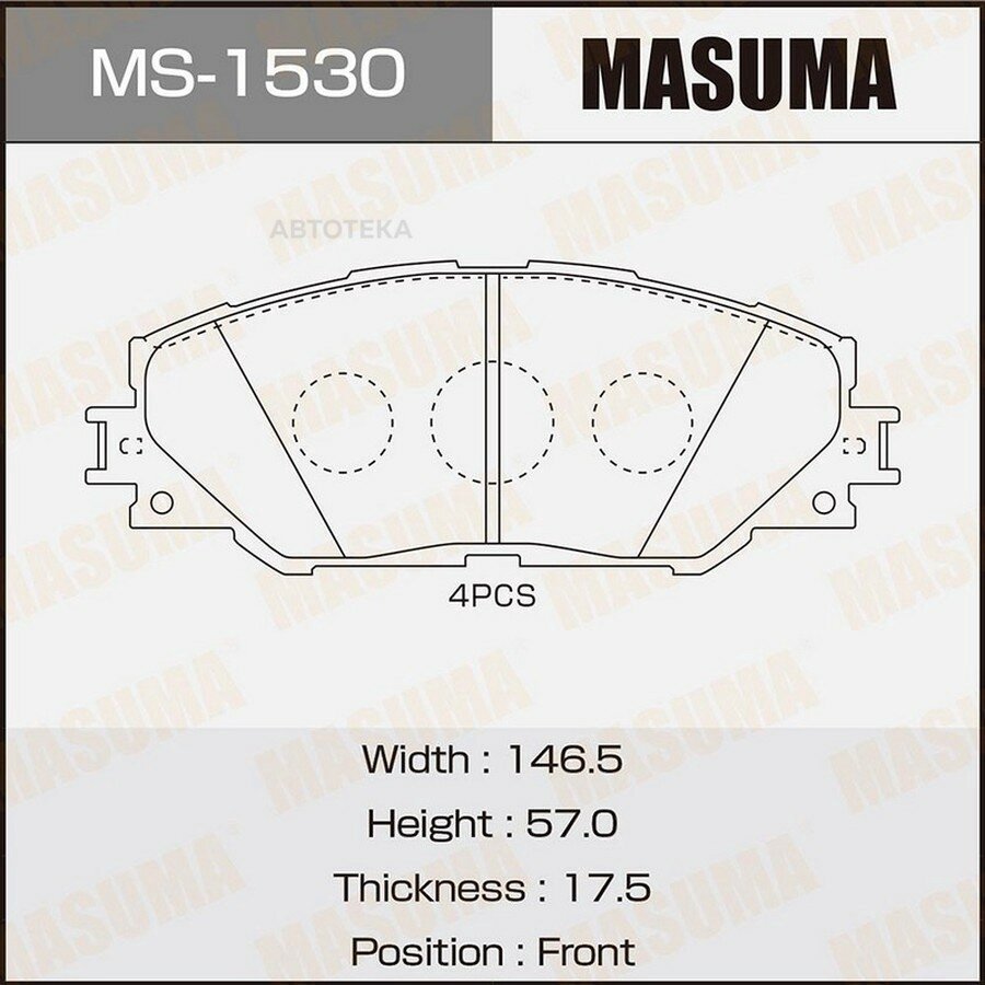 Колодки тормозные TOYOTA RAV 4 06- передн. MASUMA MS1530