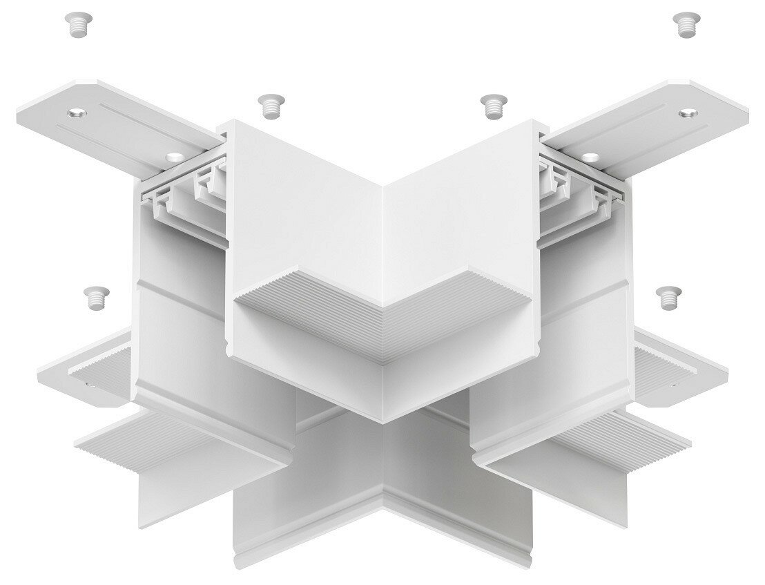 Соединитель X-образный для треков Denkirs SMART HIDE TR2114-WH