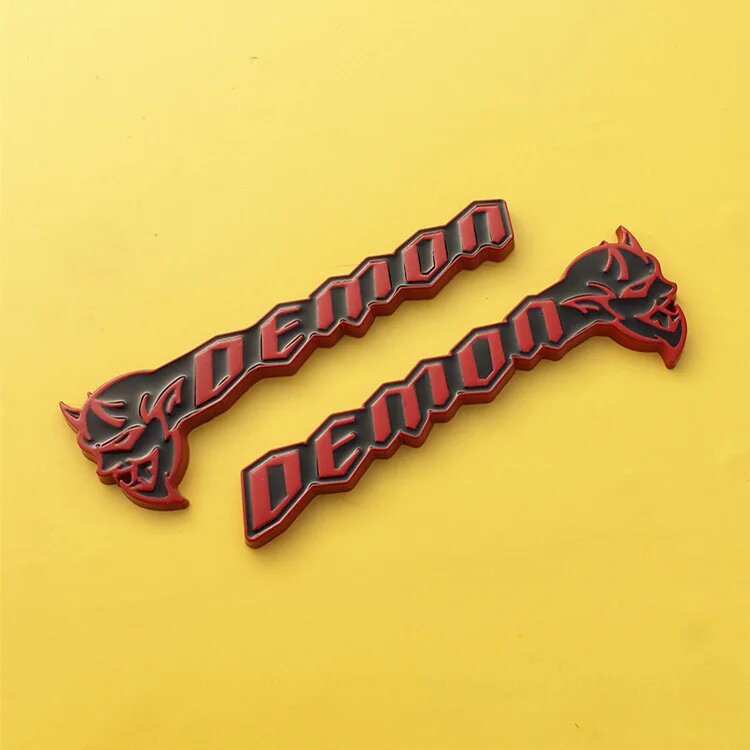Металлическая эмблема Hellcat SRT Demon, автомобильная наклейка, передняя решетка, значок на крыло, наклейка на дверь для Dodge Challenger Charger SRT GT, Стайлинг автомобиля D-31