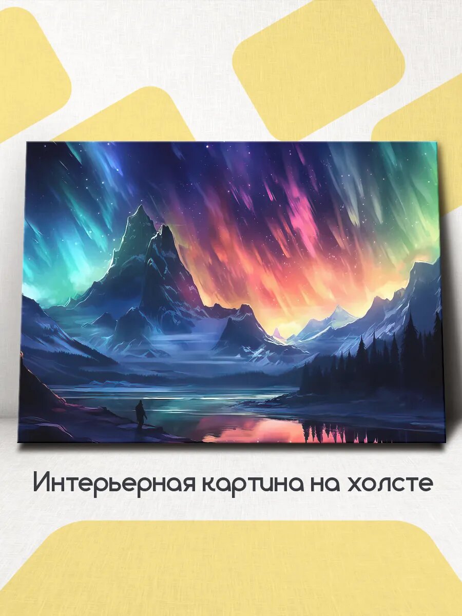 Картина на стену интерьерная Северное сияние, арт 40x30 см