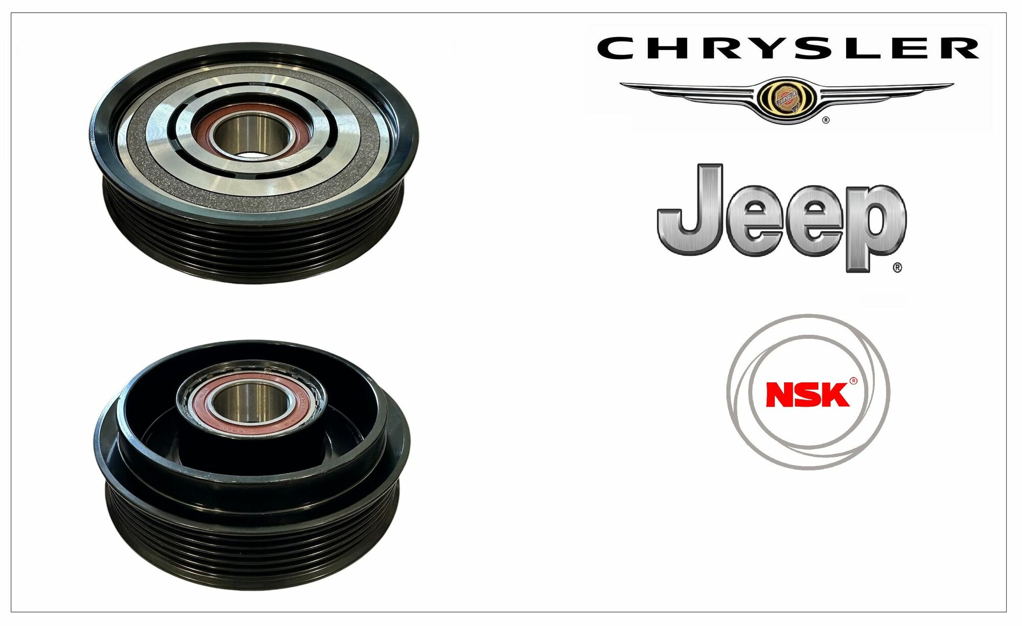 Шкив компрессора кондиционера на Японском подшипнике NSK Chrysler Voyager/Jeep Cherokee