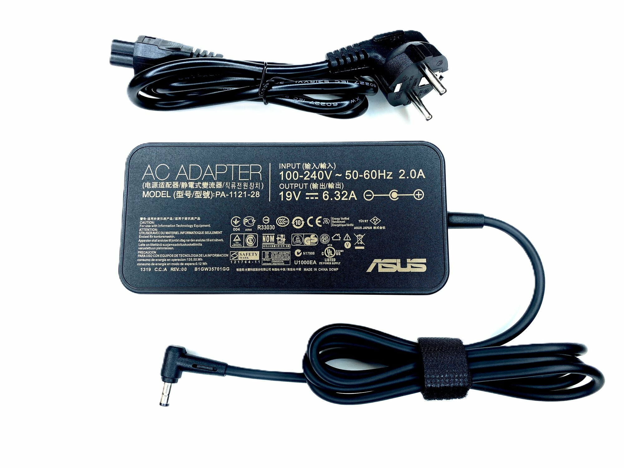 Блок питания (зарядное устройство) для ноутбука Asus N56V 19V 6.32A (5.5-2.5) 120W Slim