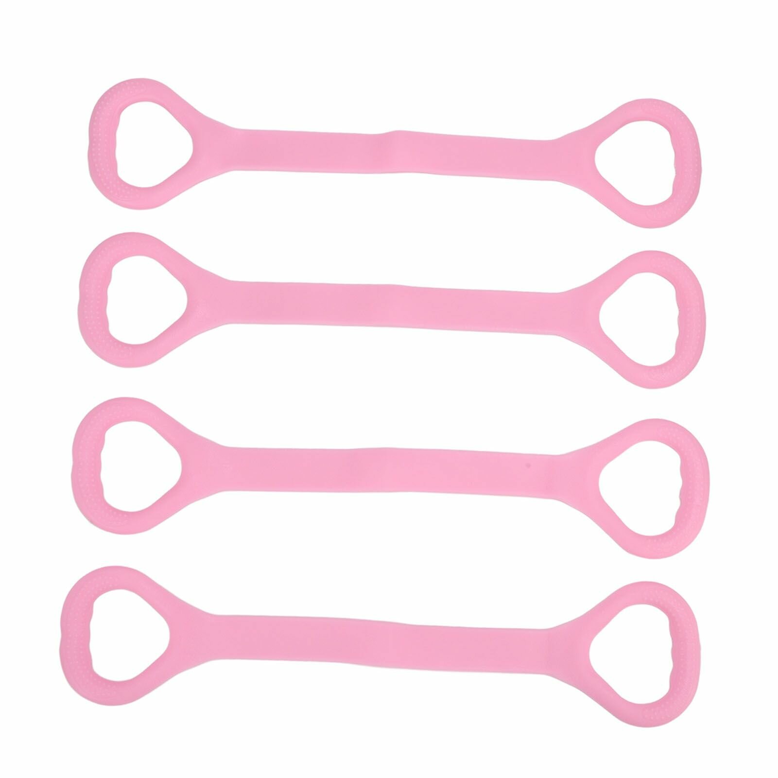 Резинка для фитнеса в форме восьмерки, 4шт, эластичная лента для тренировки рук, спины и ног, розовая
