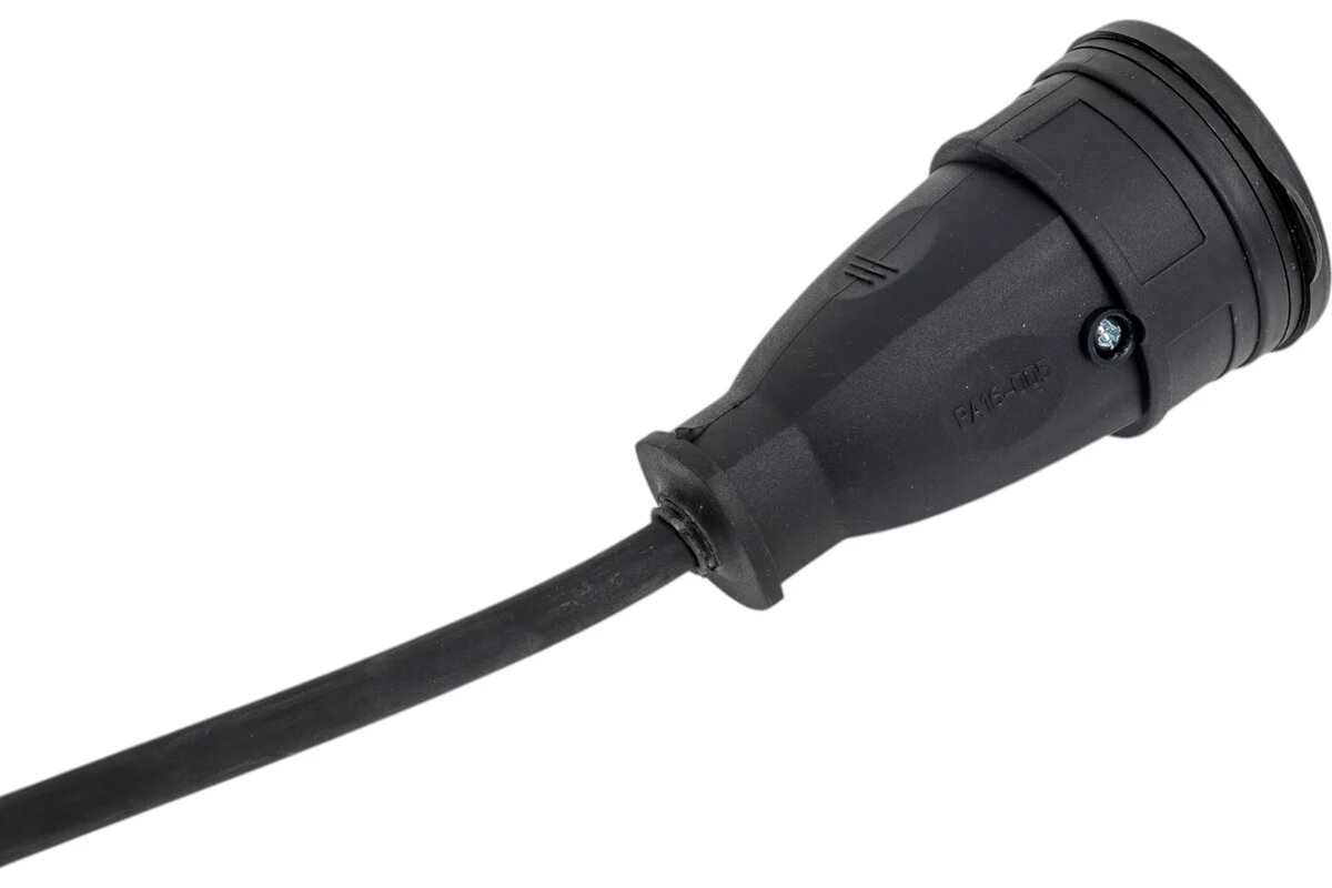 PROGIX Удлинитель-шнур 10 метров без заземления, черный, КГ 2x2.5 PG139 для помещений