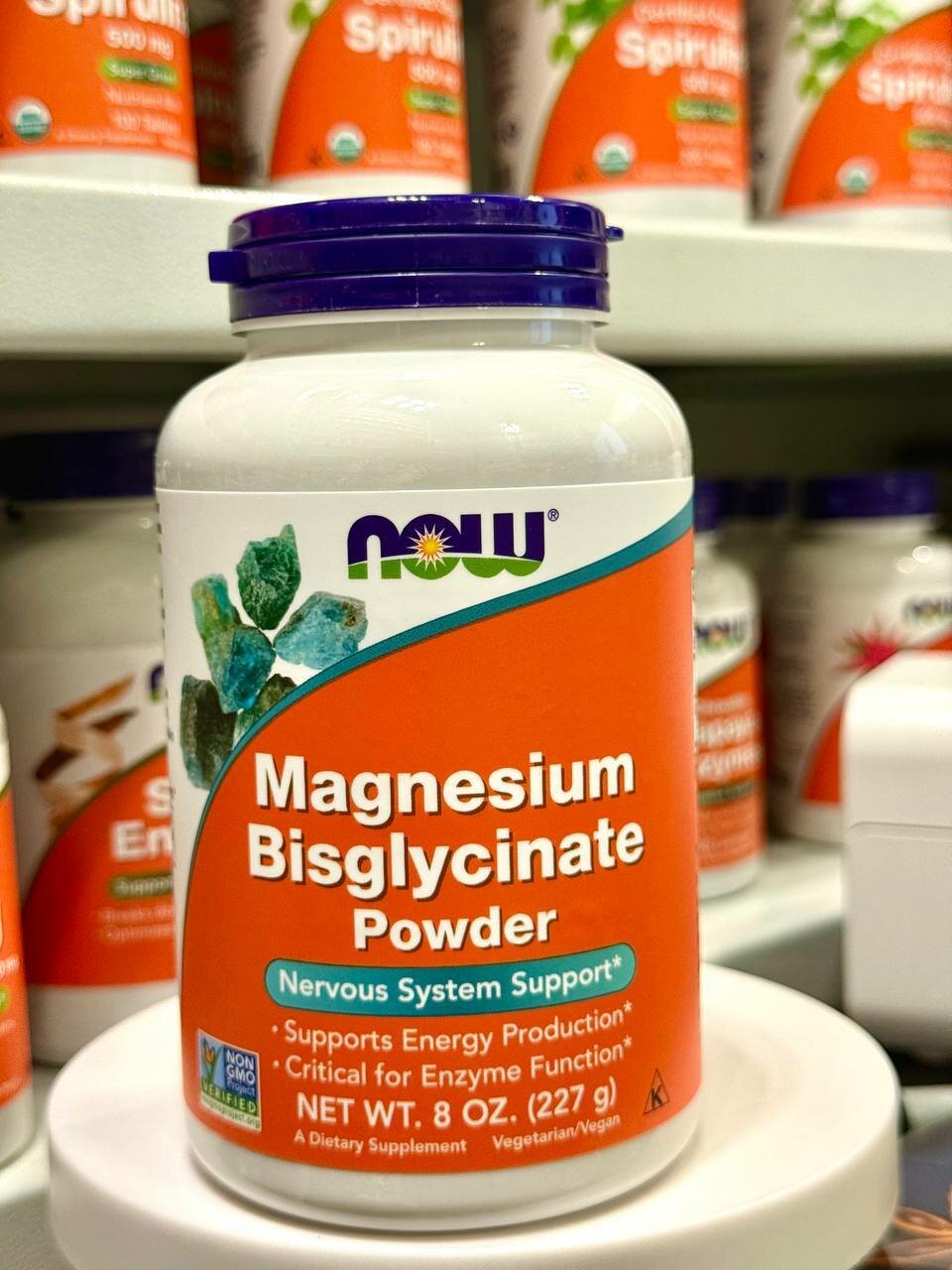 NOW Magnesium Bisglycinate Powder, бисглицинат магния, 227 гр