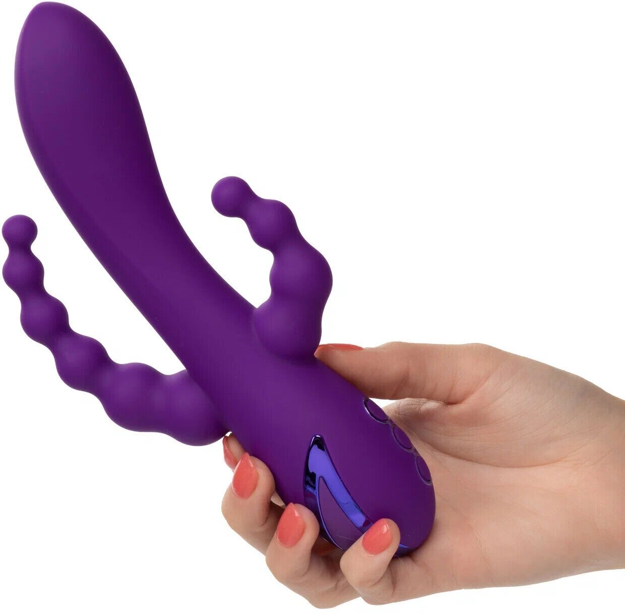 Вибромассажер-Кролик Calexotics LB Bootylicious, 10 режимов вибрации, фиолетовый