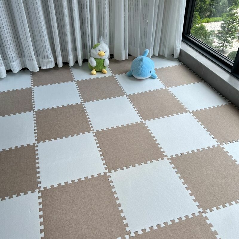 Мат спортивный, 30x30x1 см, нескользящее, EVA, Применение нескольких сценариев, 10 таблеток