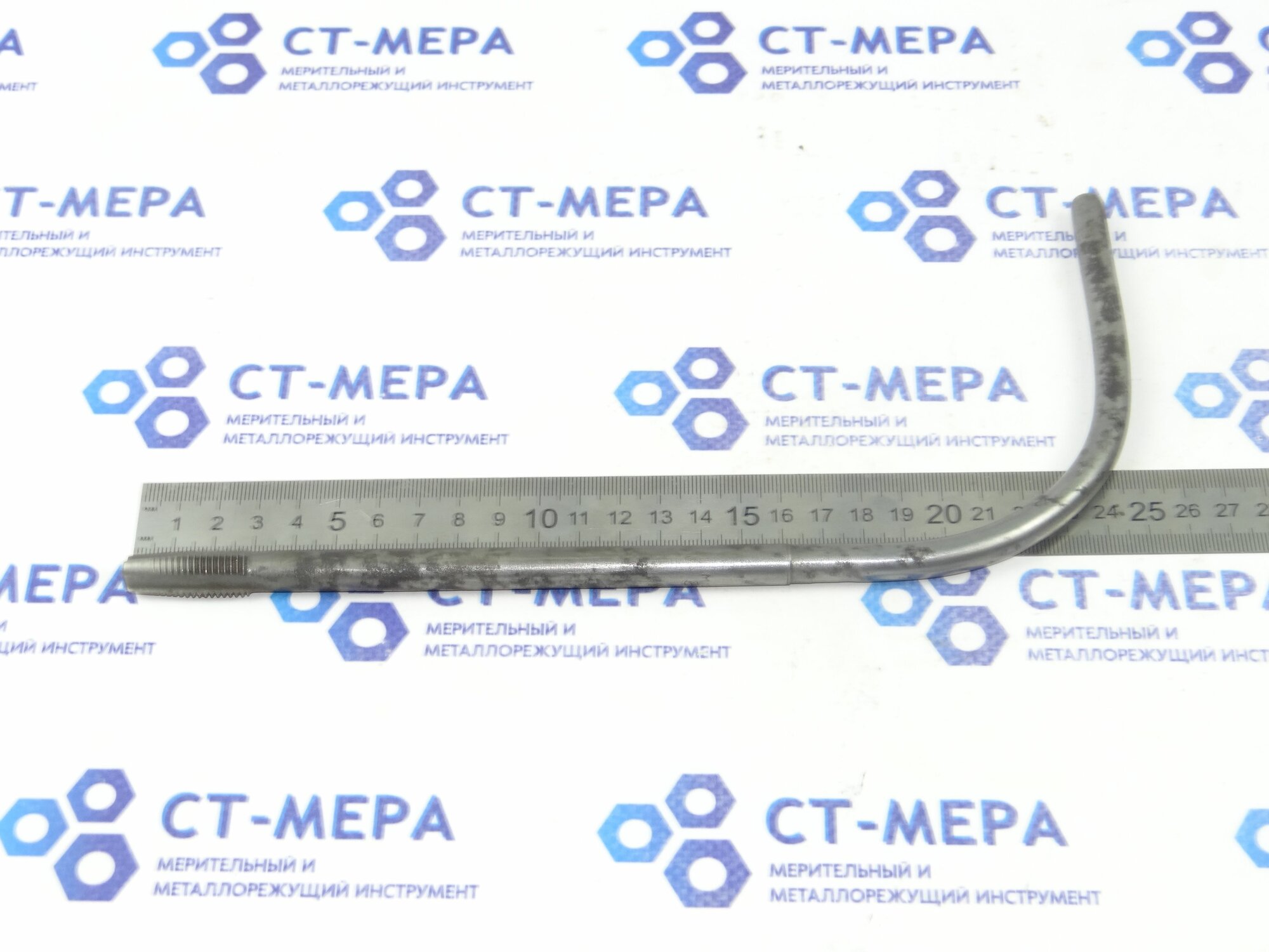 Метчик гаечный М12х1,5 с изогнутым хвостовиком Р18 L 250мм