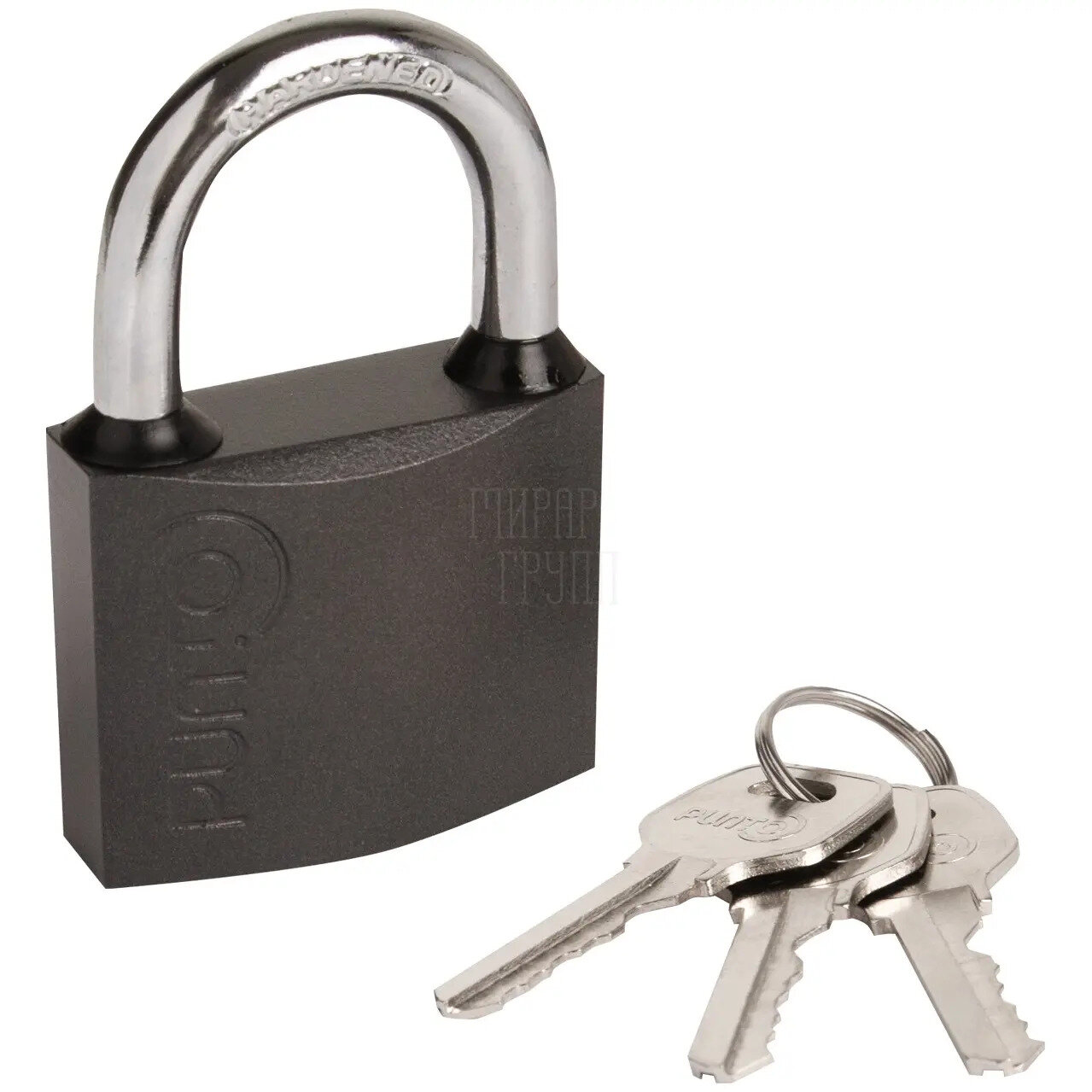 Замок Punto (Пунто) навесной PK-0138 3 key англ. ключ. никель