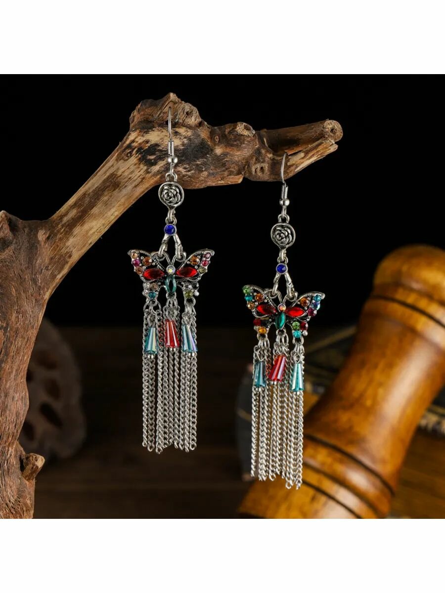 Серьги, искусственный камень